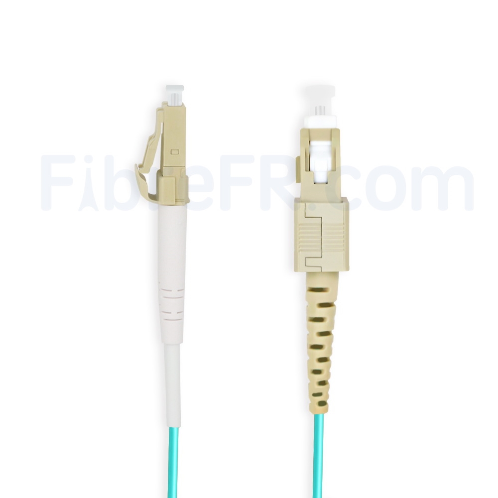 FibreFR Jarretière Fibre Optique OM4 LC SC Duplex Multimode - 1m