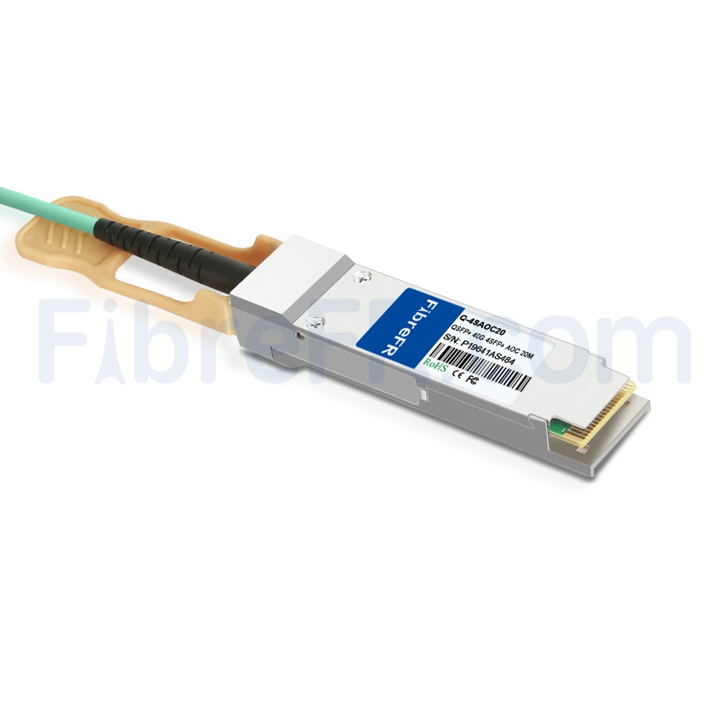 FibreFR Cisco QSFP-4X10G-AOC20M Câble AOC QSFP+ vers 4x10G SFP+